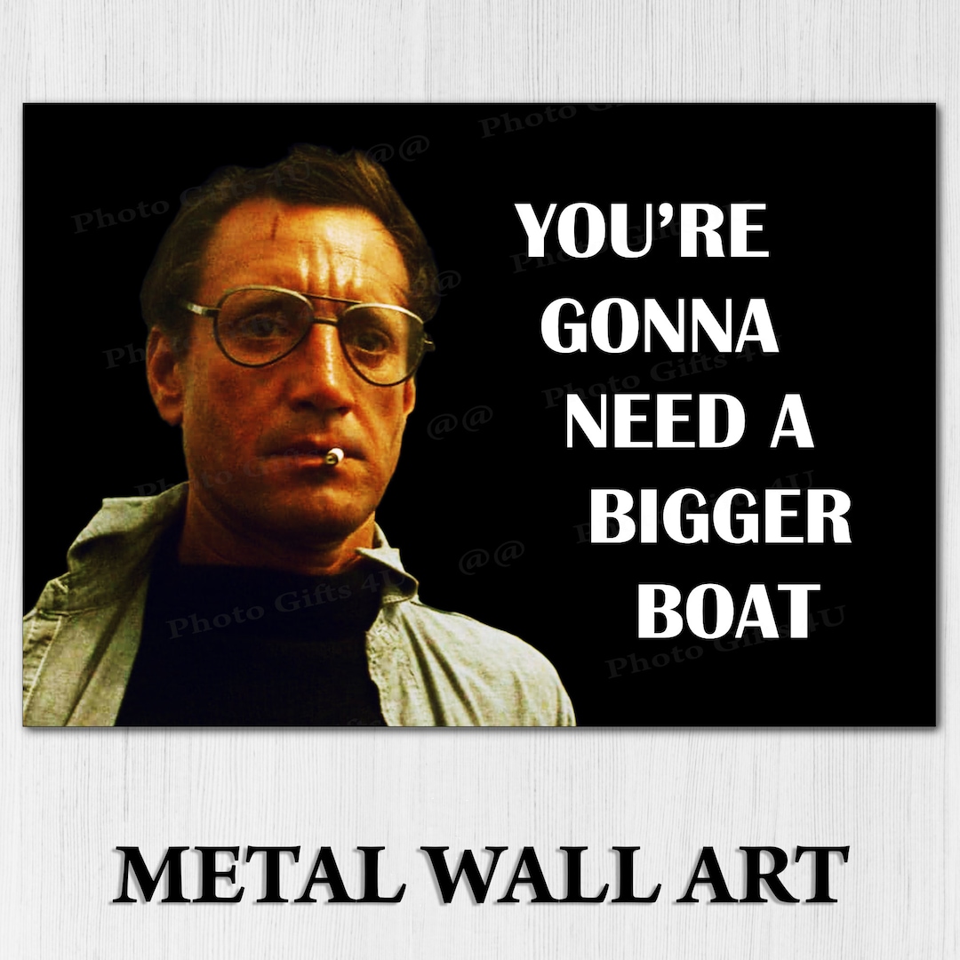 Movie Quote Plaque Jaws Film Memorabilia Metal Sign Retro Cinema ...