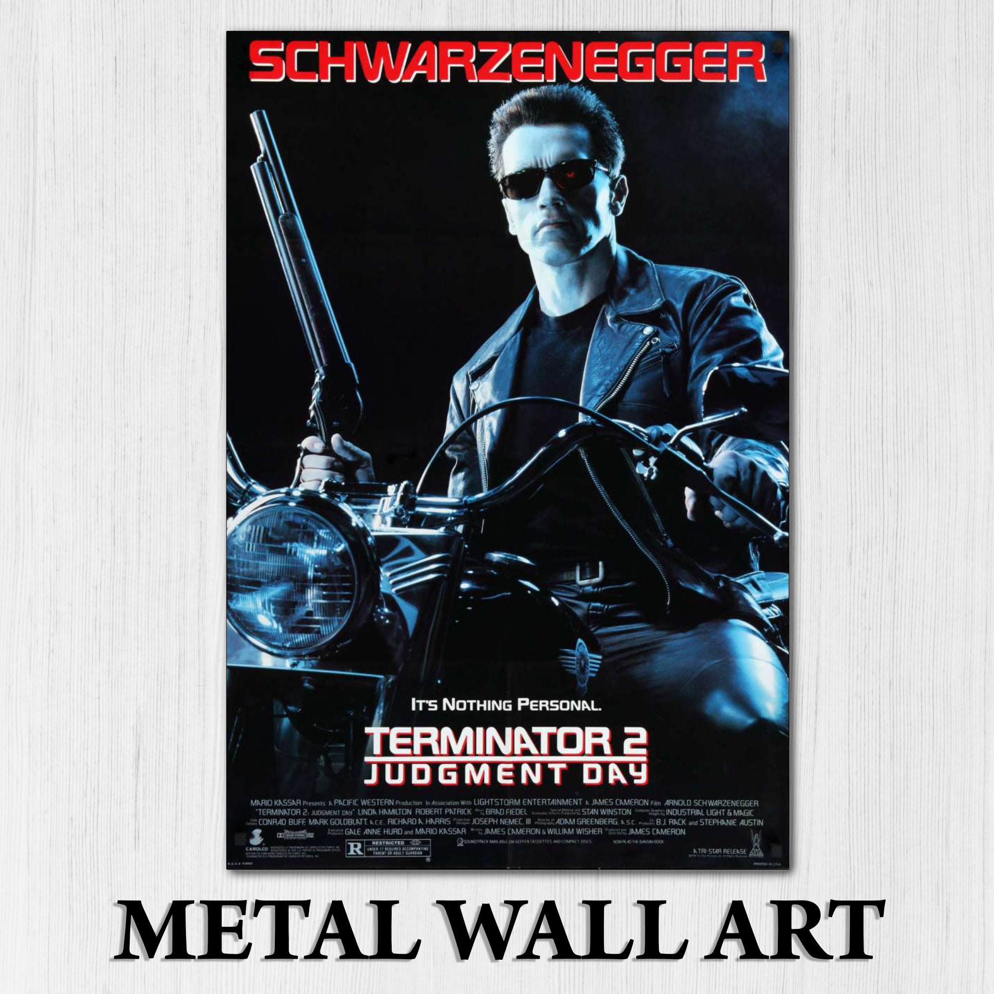 Movie Poster TERMINATOR 2 Film Memorabilia Metal Sign Retro Cinema ...
