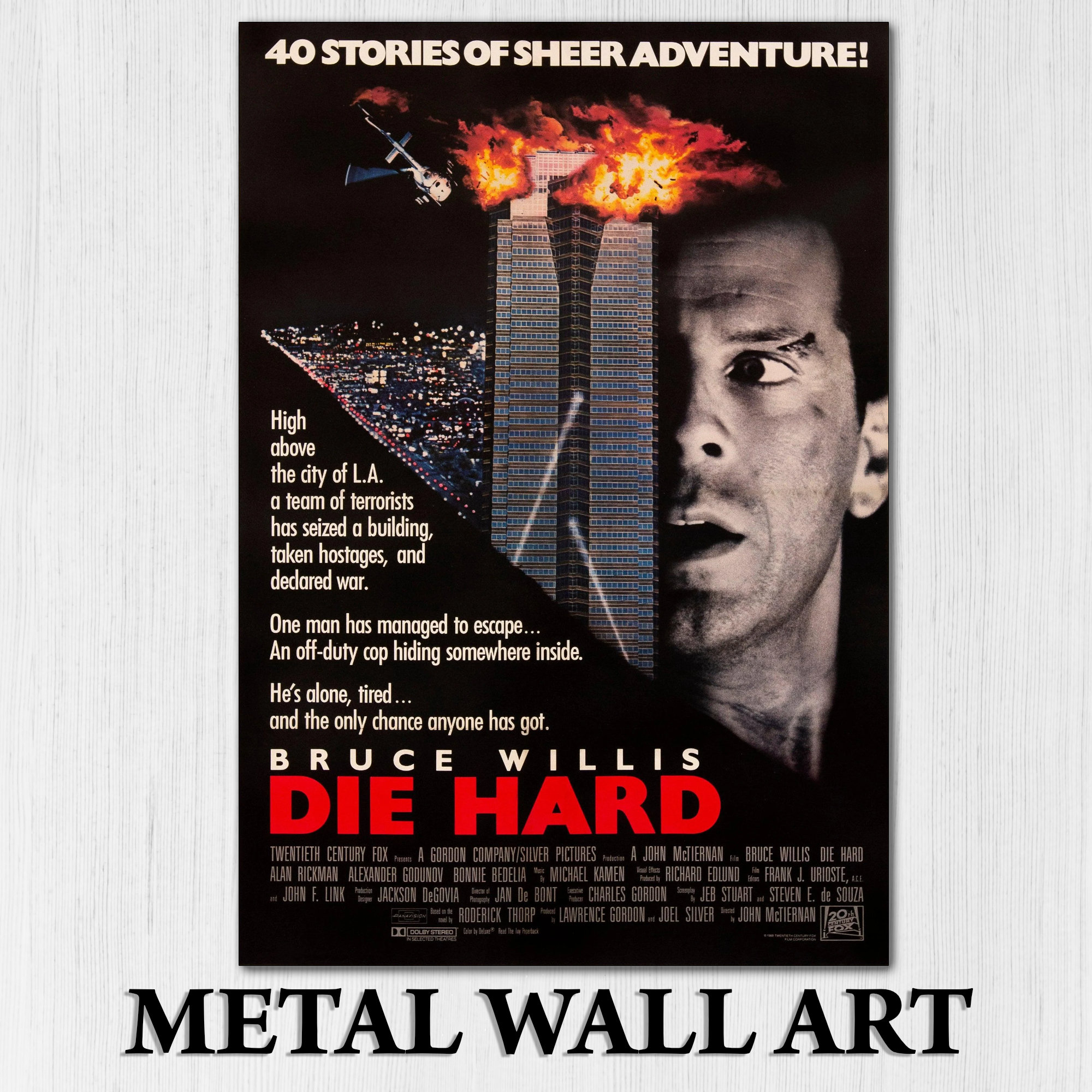 Movie Poster Die Hard Film Memorabilia Metal Sign Retro Cinema Classic ...