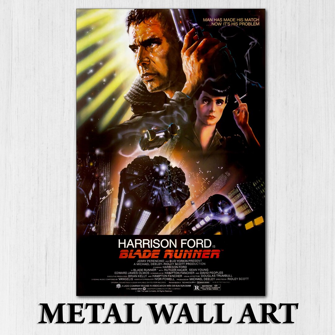 Movie Poster Blade Runner Film Memorabilia Metal Sign Retro Cinema ...