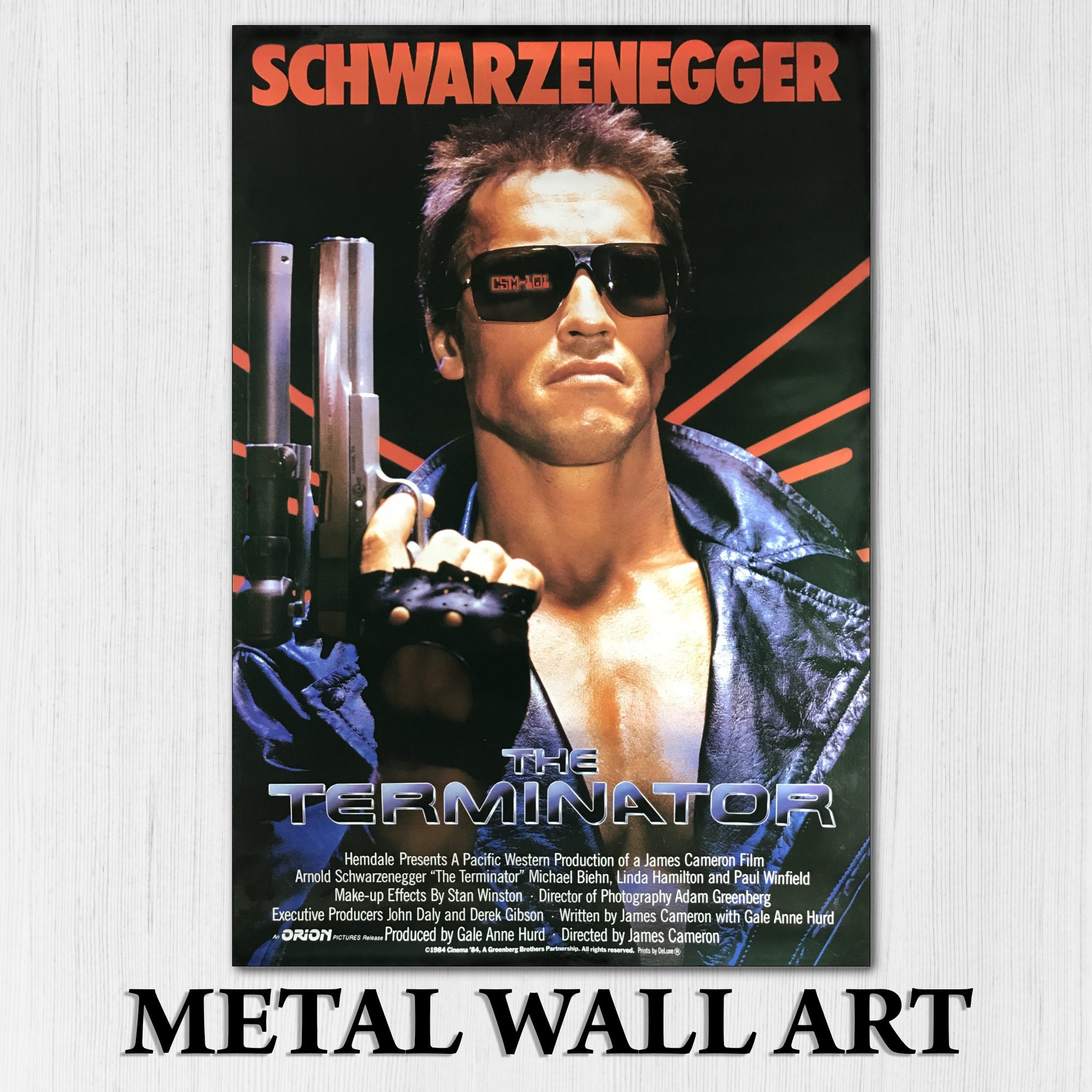 Movie Poster THE TERMINATOR Film Memorabilia Metal Sign Retro Cinema ...