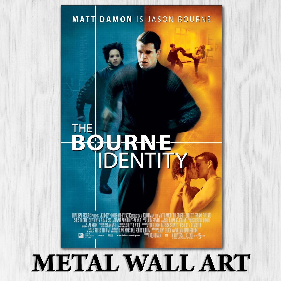 Movie Poster the Bourne Identity Film Memorabilia Metal Sign Retro ...