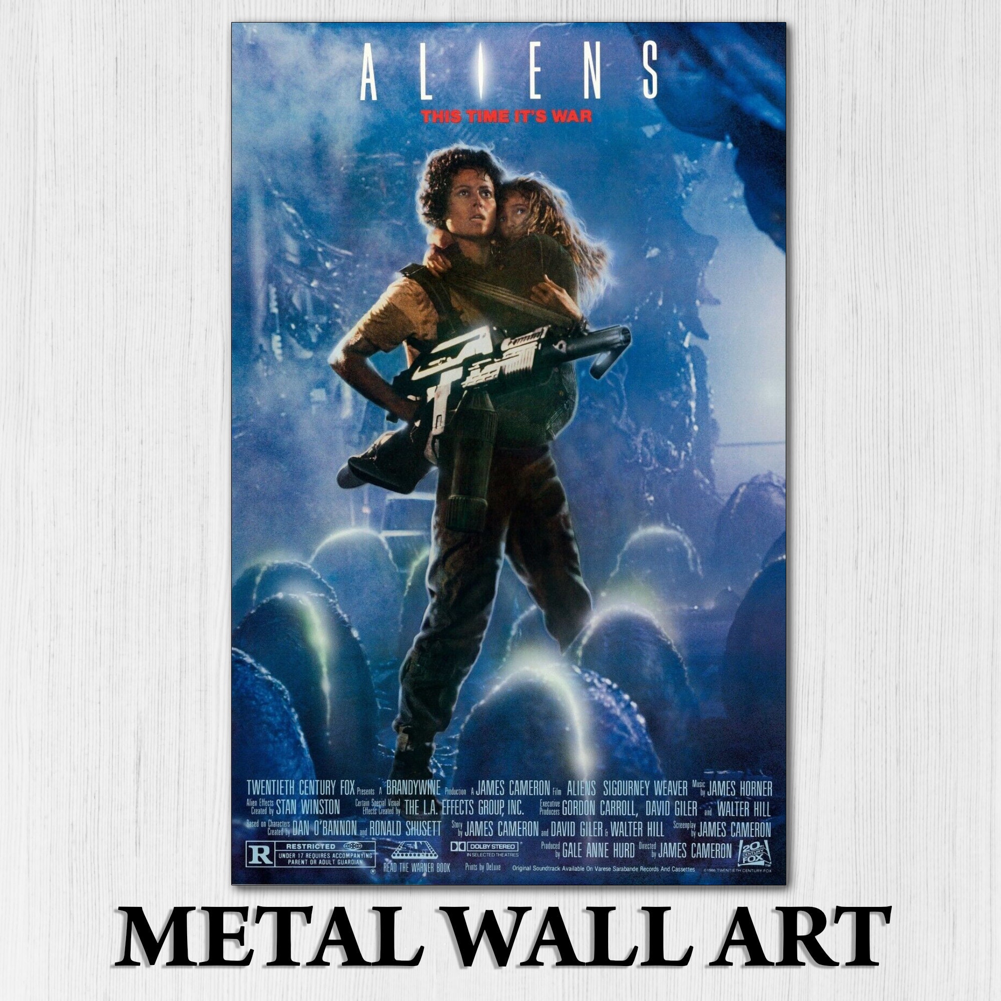 Movie Poster Aliens 1986 Film Memorabilia Metal Sign Retro Cinema ...