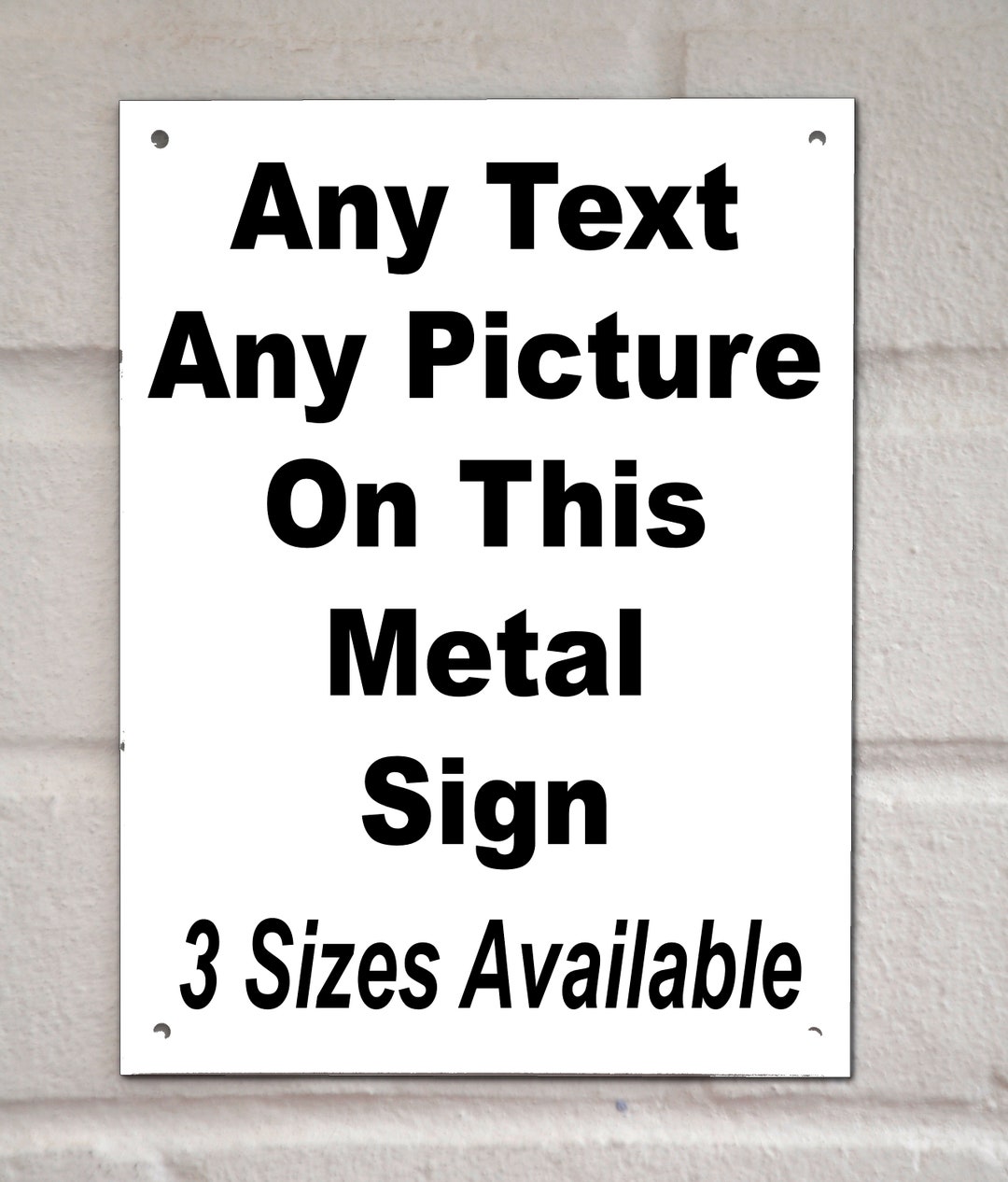 Custom Metal Wall Sign Indoor / Outdoor, Add Photo Text Signage Picture ...