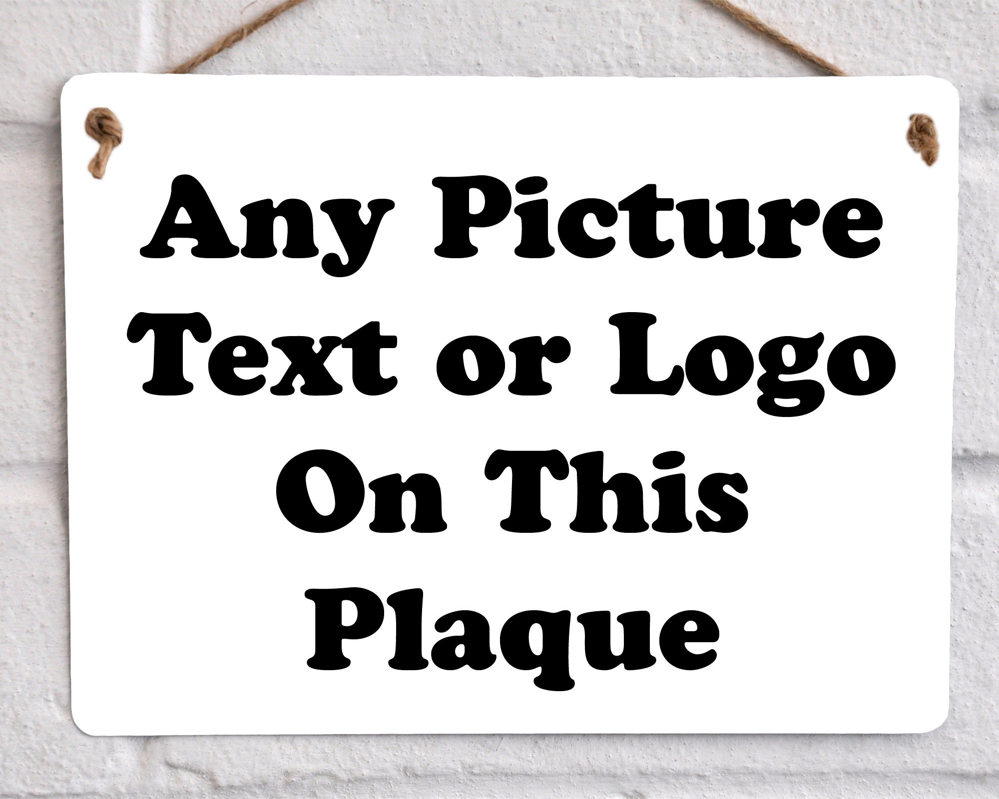 Personalised PHOTO PLAQUE Indoor Outdoor Metal Sign Hanging Gift With ...