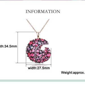 Silver Rose Gold Ruby Pendant Dainty Gemstone Pendant - Etsy