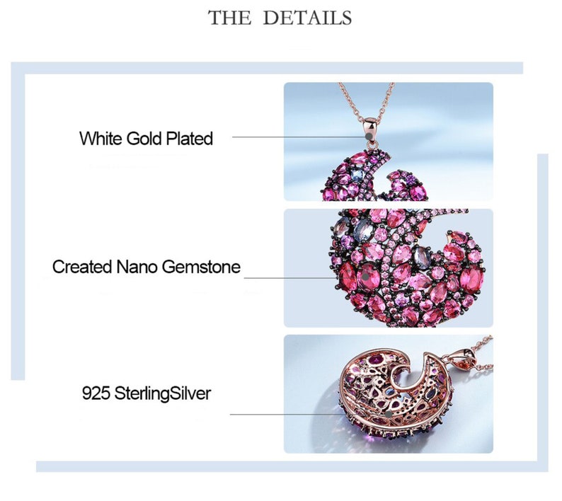 Silver Rose Gold Ruby Pendant Dainty Gemstone Pendant - Etsy
