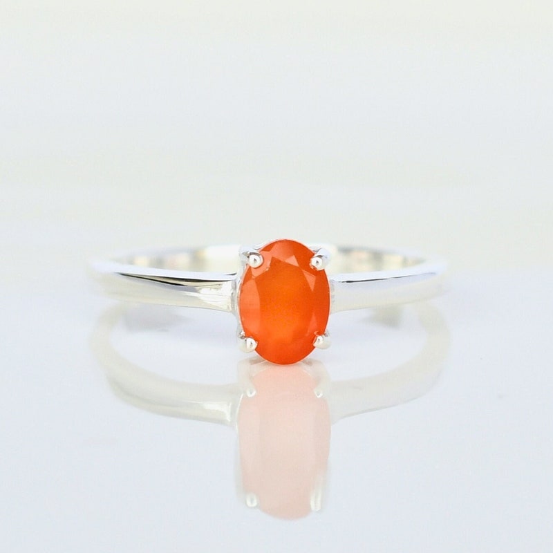 Orange Flower Ring - Etsy