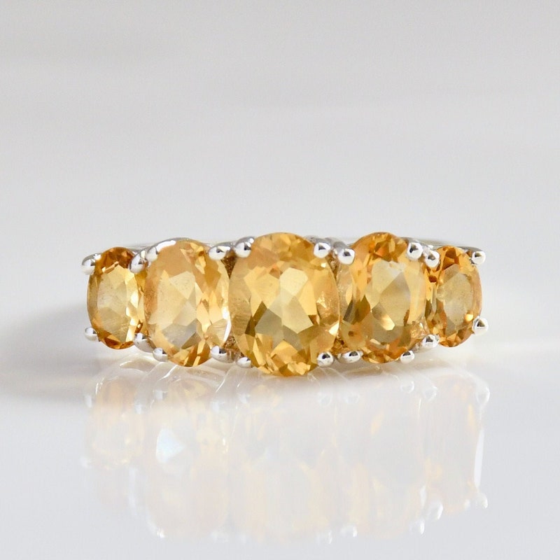Large Citrine Ring - Etsy