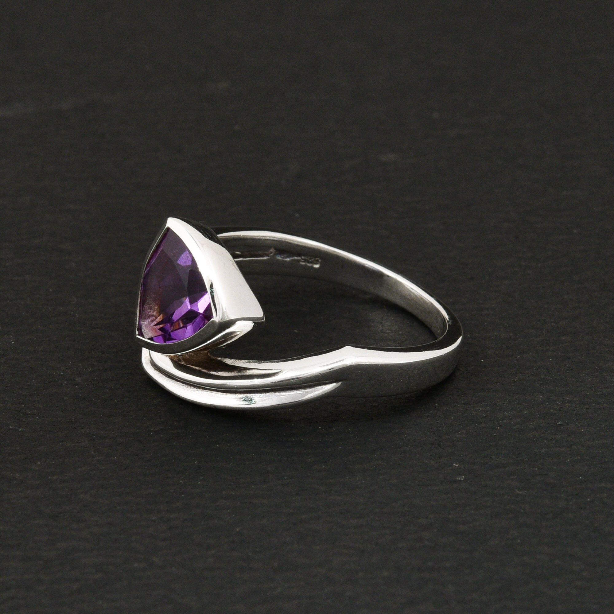 Unique Amethyst Ring, Natural Amethyst, February Birthstone, Solitaire ...
