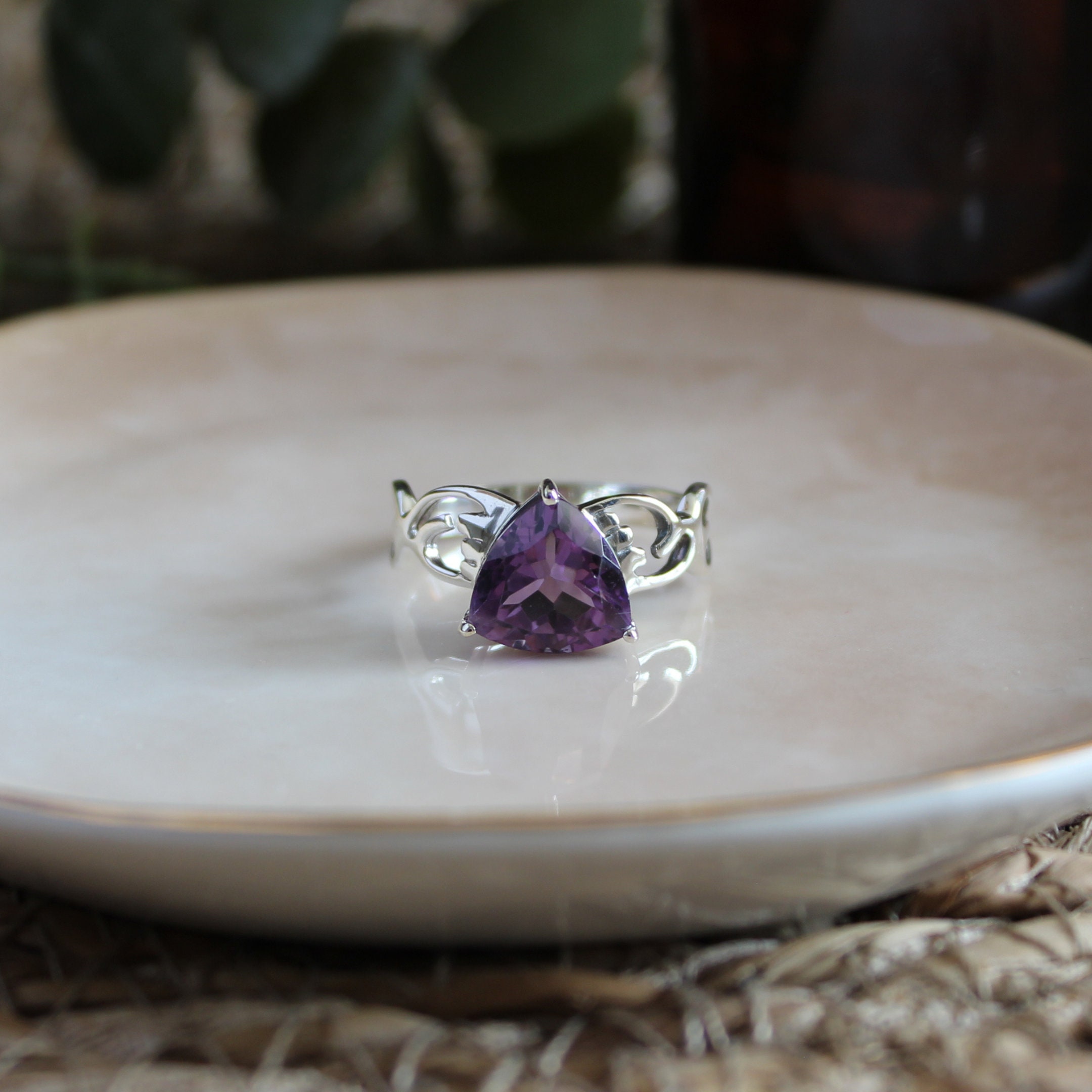 Amethyst Ring Natural Amethyst Ring February Birthstone | Etsy