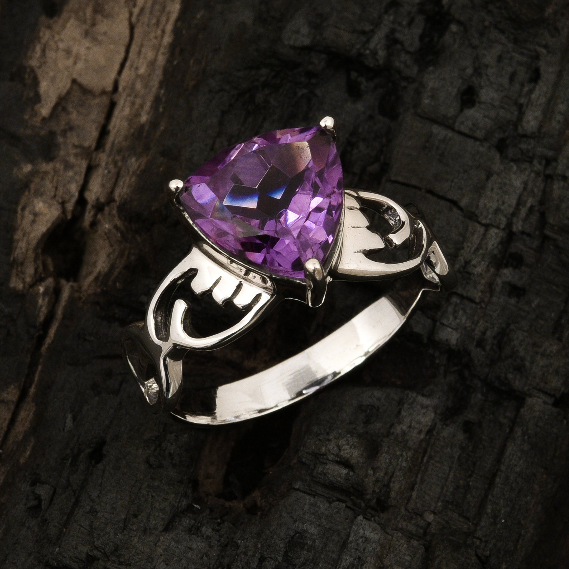 Amethyst Ring Natural Amethyst Ring February Birthstone | Etsy