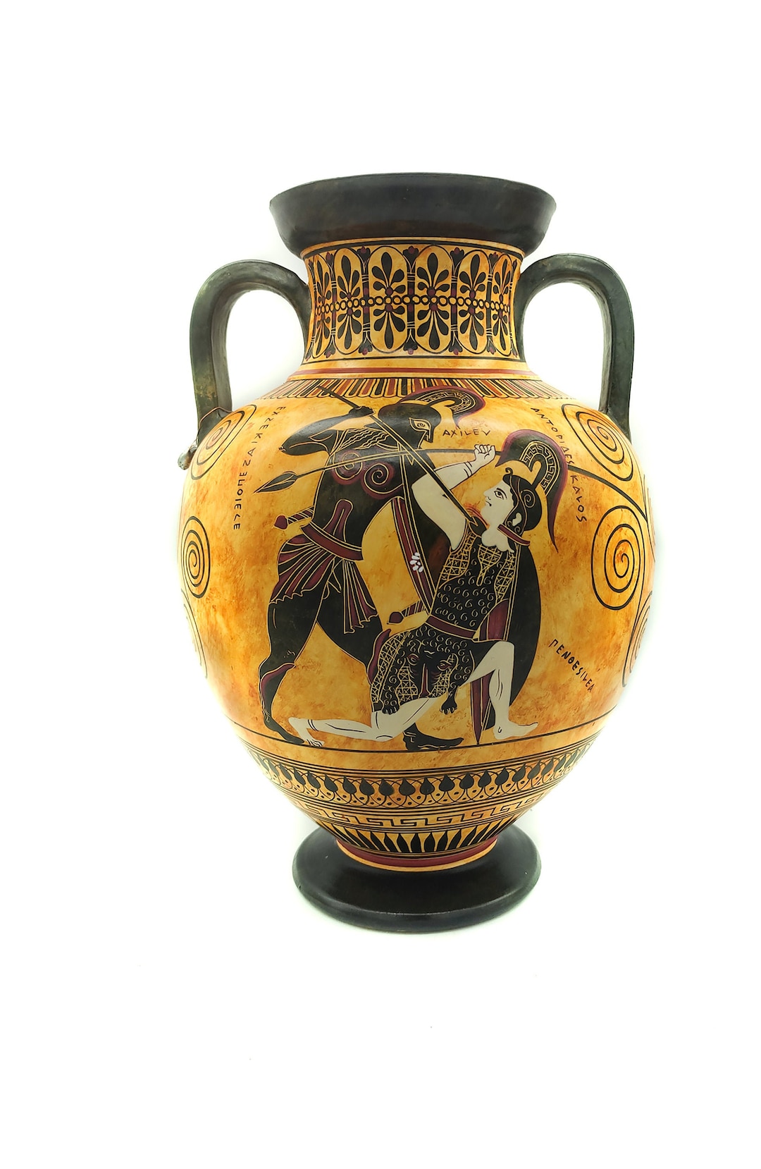 Exekias Amphora Achilles Slaying Penthesilea God Dionysus With His Son ...