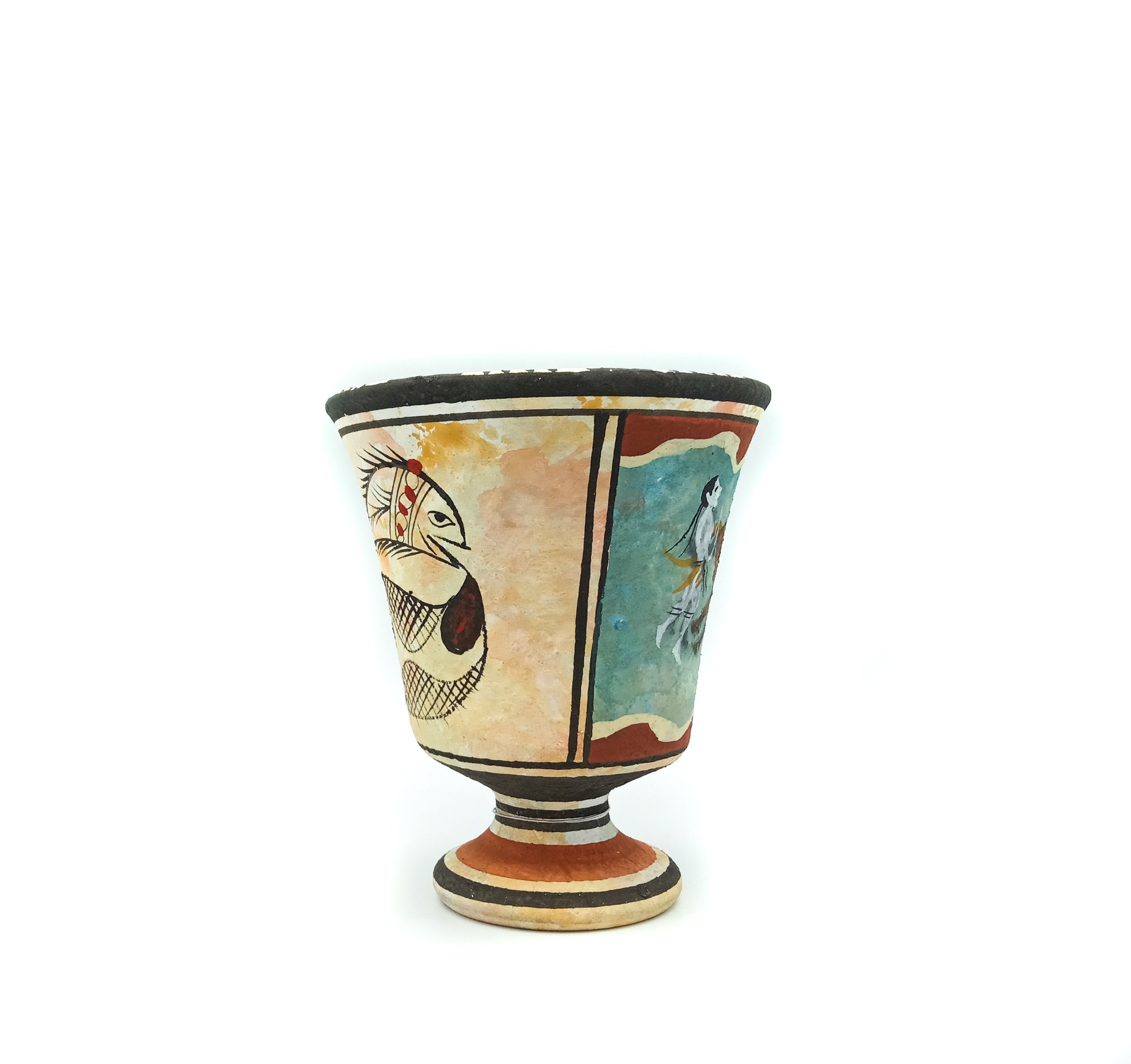 Pythagoras Justice Cup Handmade Ceramic Pottery Handpainted | Etsy