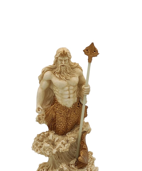 God Poseidon Greek Mythology Statue Figurine Greek Souvenirs - Etsy