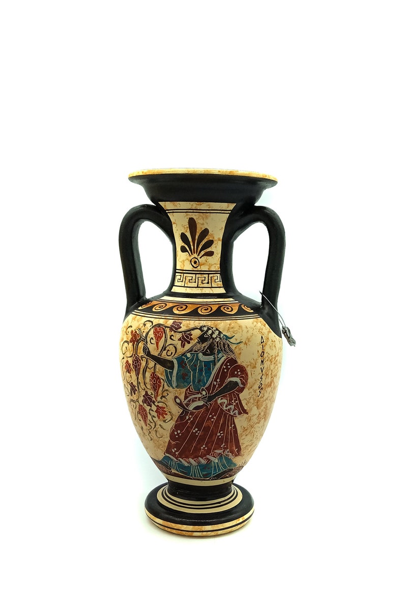 Ancient Greek Vase God Dionysos Archaic Period Amphora Greek | Etsy