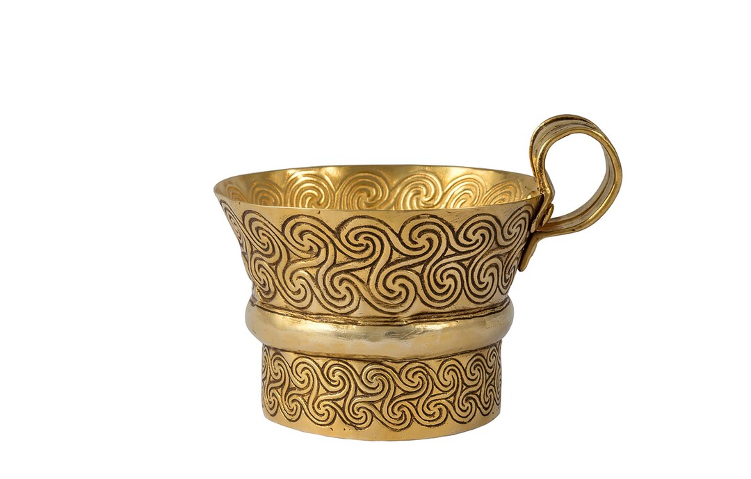 Mycenaean Cup Copper, Museum Reproduction, Knossos Art 10 Cm - Etsy