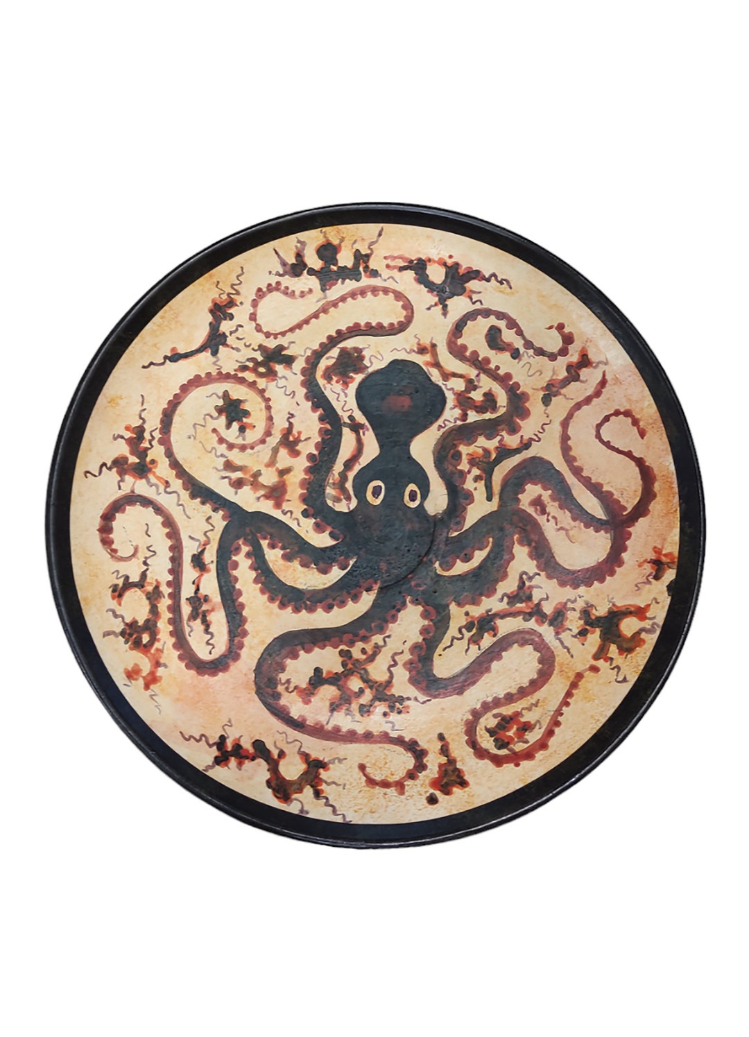 Oktopus Keramik Platte Wandbehang griechische Geschenkidee - Etsy.de