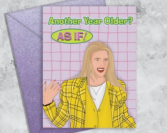 Clueless Birthday Card - Etsy