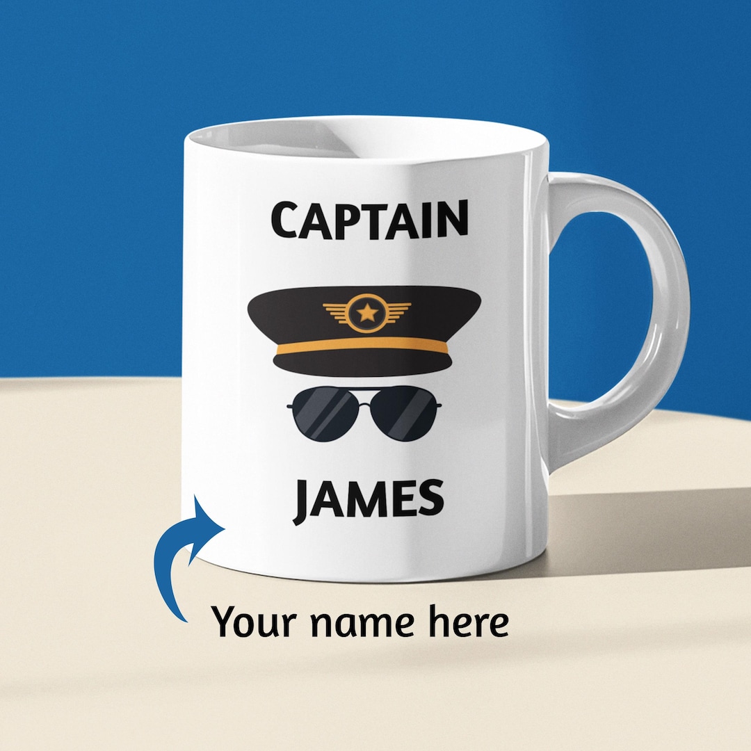 Personalised Pilot Coffee Mug, Pilot Gift, Airline Pilot Gift, New ...