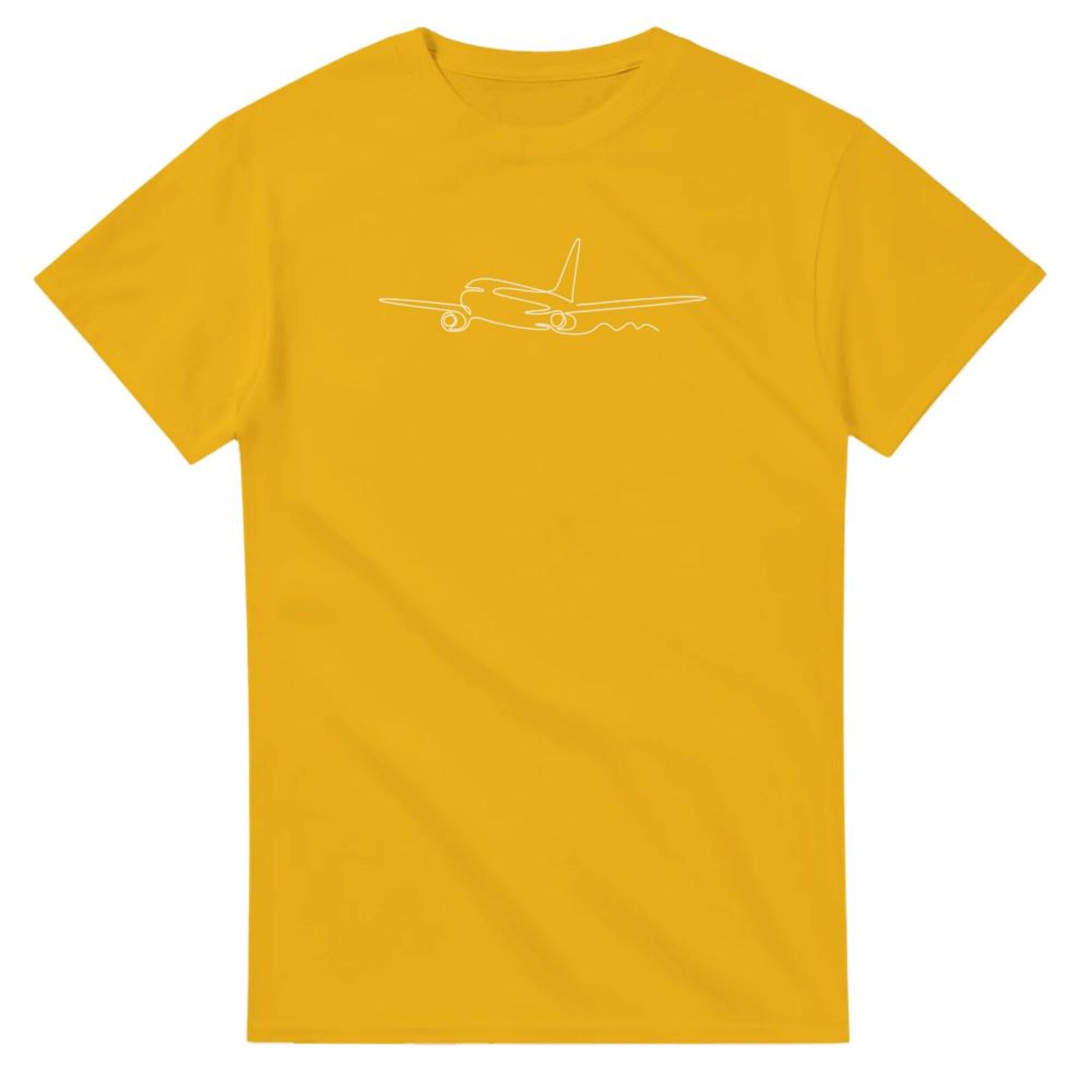 One Line Drawing Aeroplane T-shirt, Aviation Gift, Airline Enthusiast ...