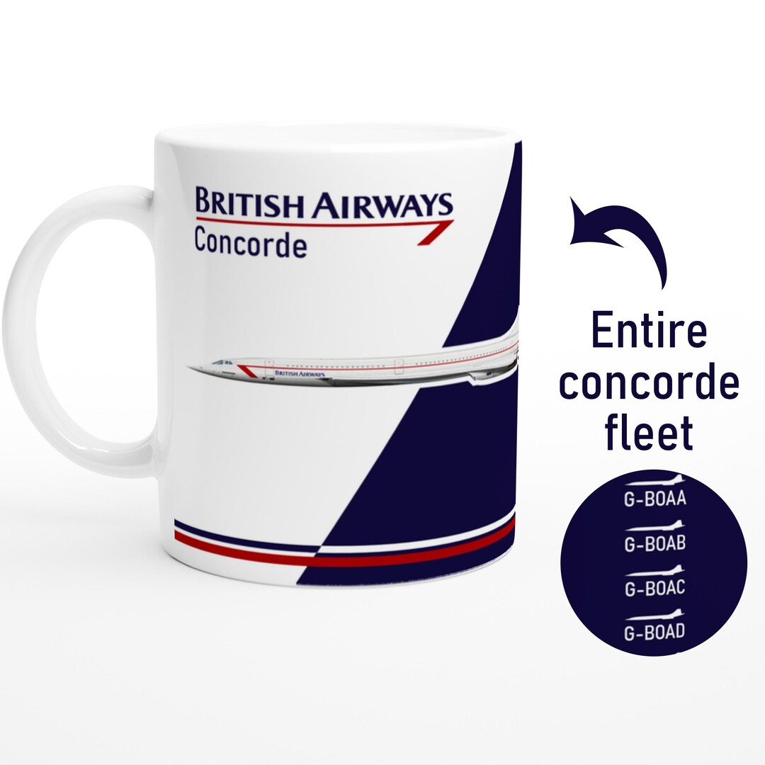 British Airways Concorde Fleet Coffee Mug, Pilot Gift, Airline Pilot ...