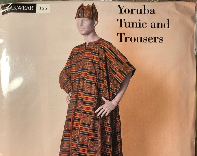 Vintage Folkwear Ethnic Sewing Pattern 155 Yoruba Gbariye Tunic Sokoto ...
