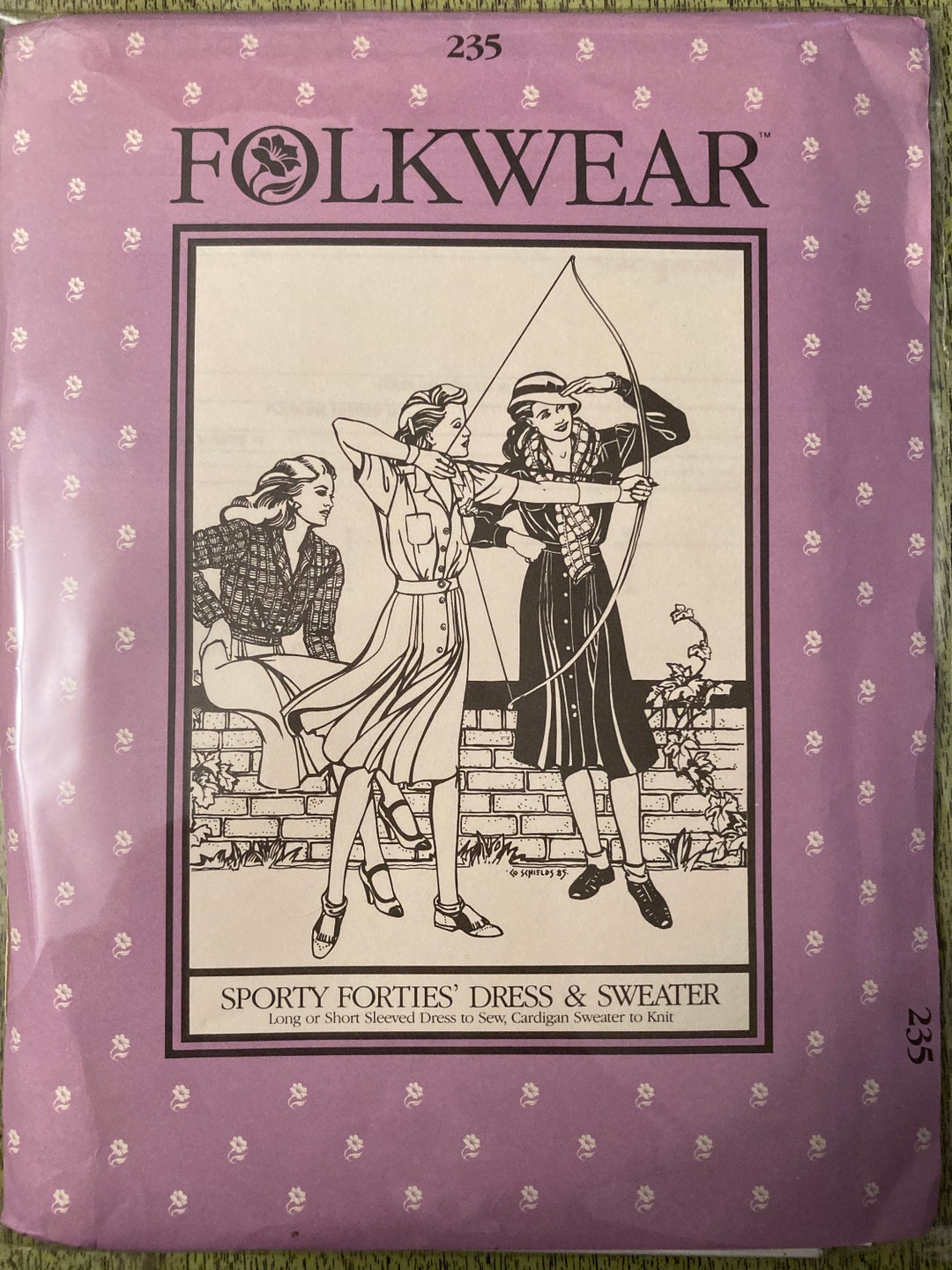 Vintage Folkwear Sewing Pattern 235 Sporty Forties Long or Short ...
