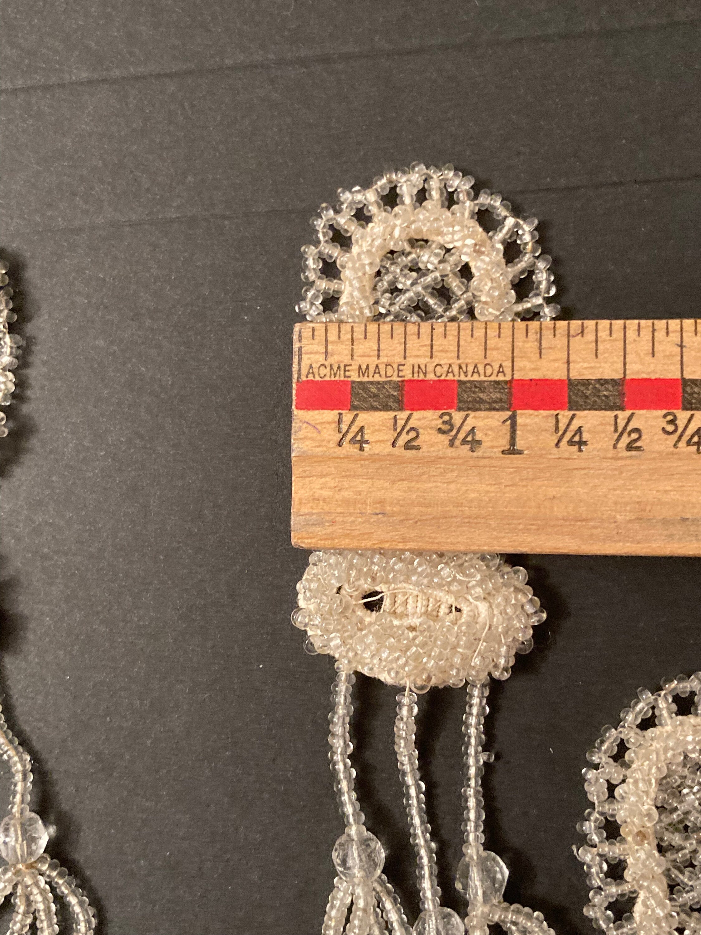 Antique Glass Beadwork Trim Art Deco Dress Decorations 1920s Beaded ...