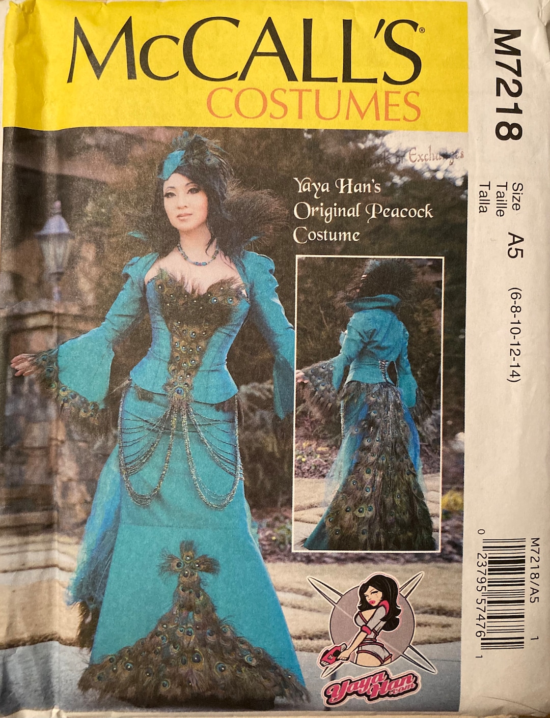 Cosplay Sewing Pattern Yaya Han Original Peacock Costume FF Uncut Size ...