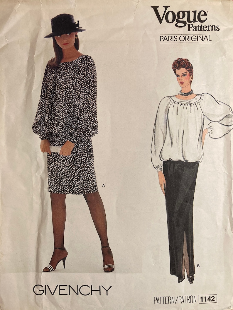 Givenchy Vogue Paris Original Sewing Pattern Blouson Top & - Etsy
