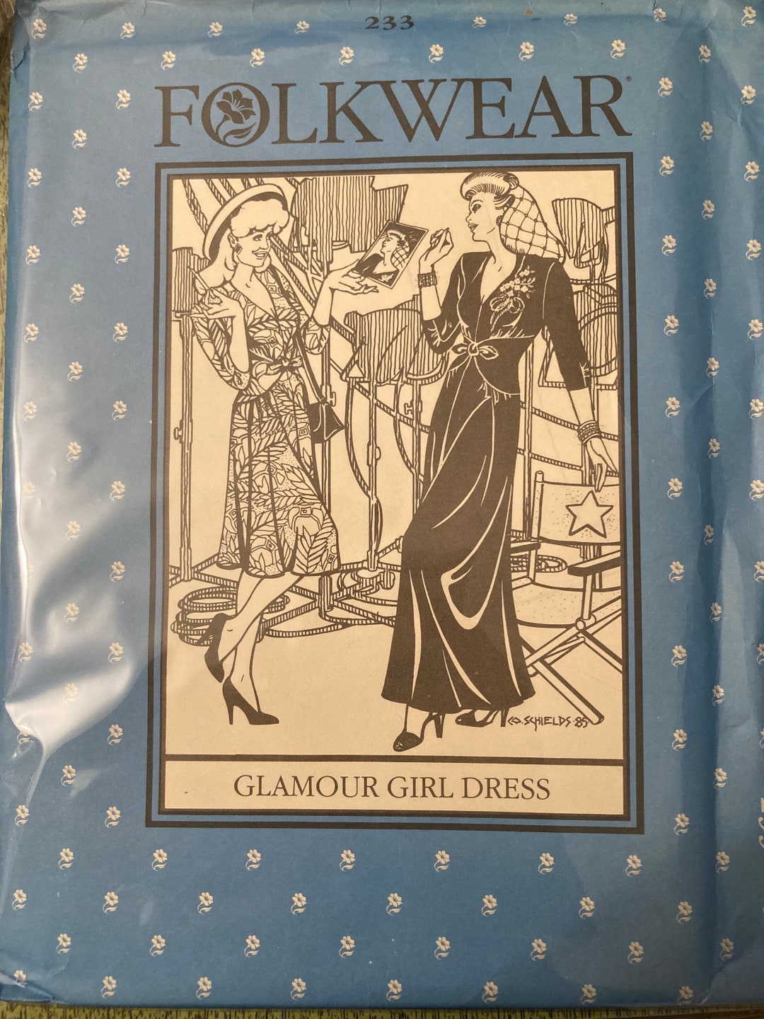 Vintage Folkwear Sewing Pattern 233 Glamour Girl Dress Multisized Uncut ...
