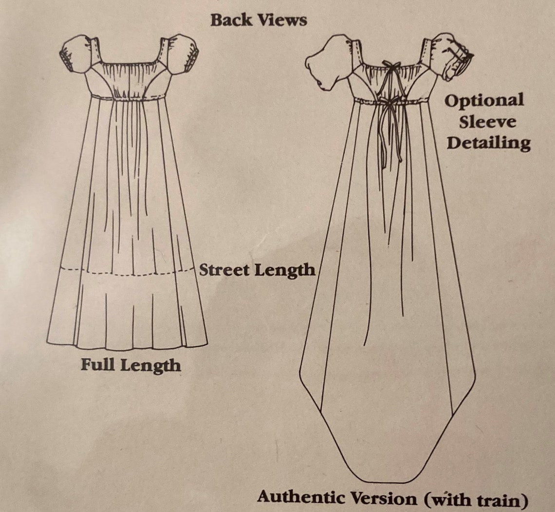 Vintage Folkwear Sewing Pattern 215 Empire Dress Multisized Uncut Early ...