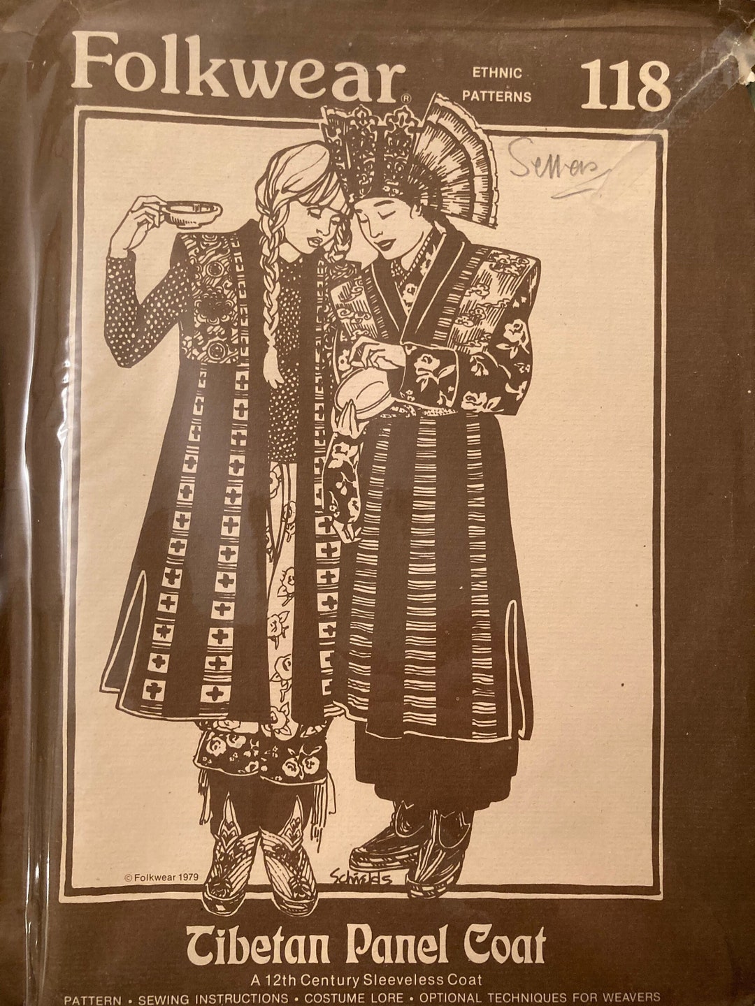 Vintage Folkwear Ethnic Sewing Pattern 118 Tibetan Panel Coat ...