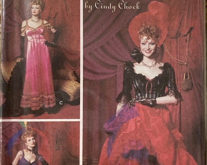 Historical Costume Sewing Pattern 1800s Can Can Dancer Gold Rush Saloon ...