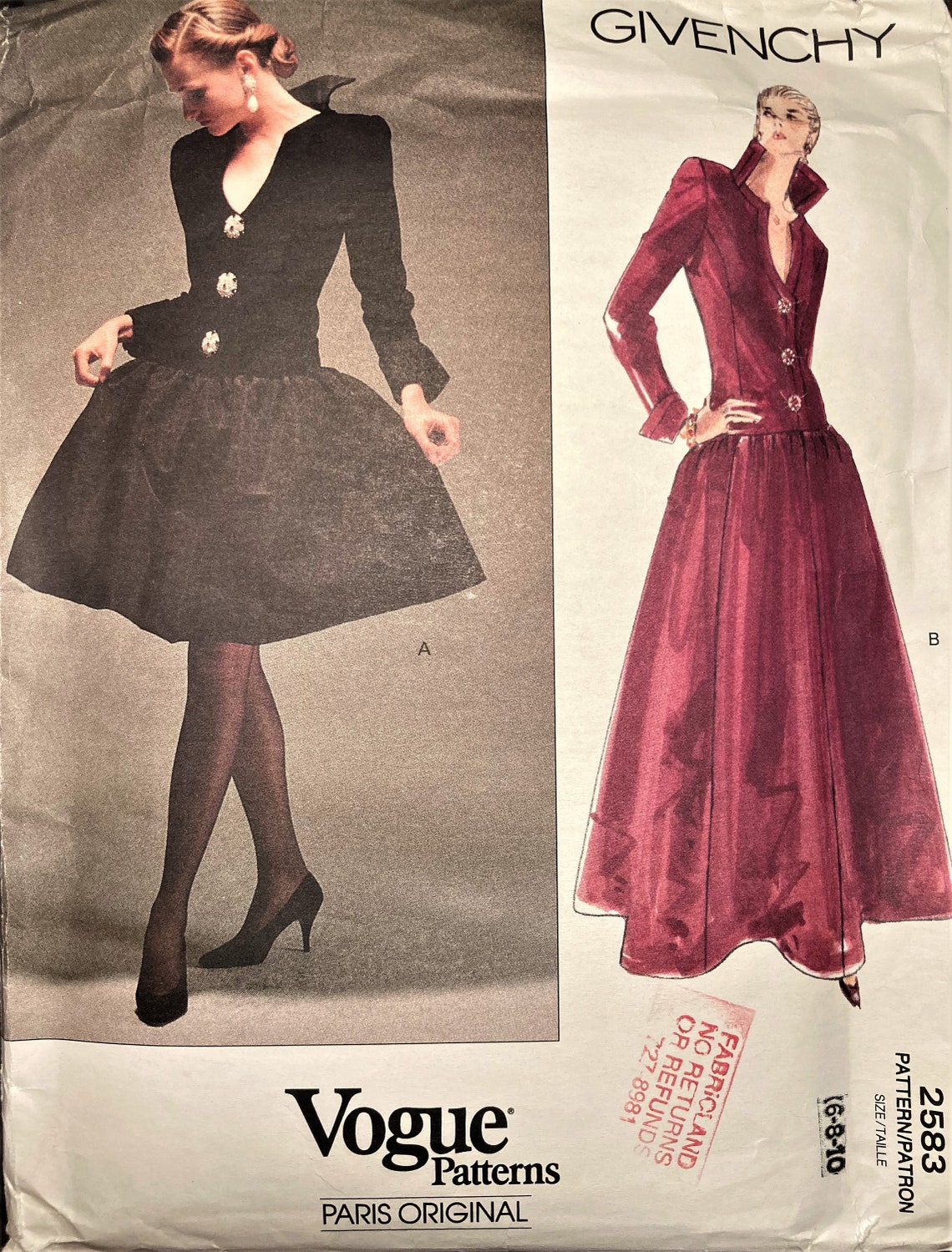 Vintage Givenchy Vogue Paris Original Sewing Pattern Dress - Etsy