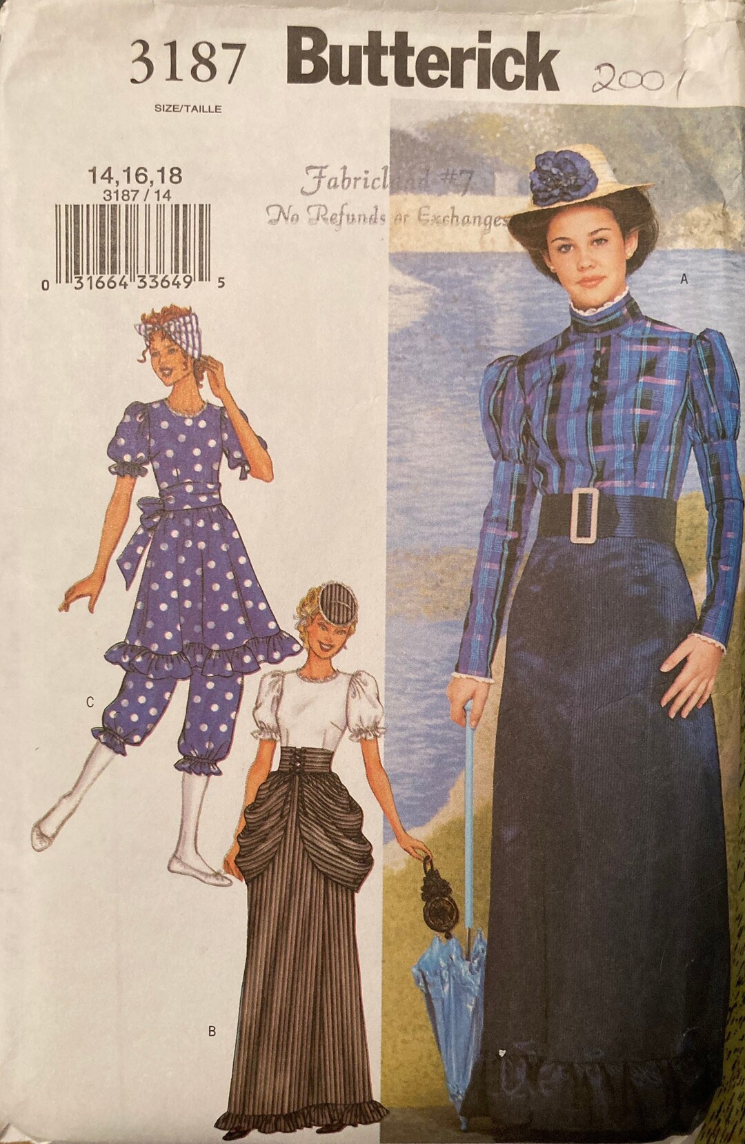 Historical Costume Sewing Pattern 1890s Style Dress Bathing - Etsy