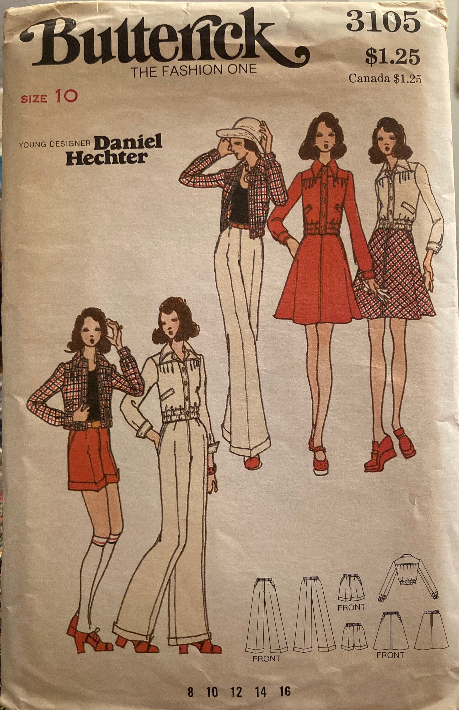 Vintage 1973 Sewing Pattern Young Designer Daniel Hechter Jacket Skirt ...