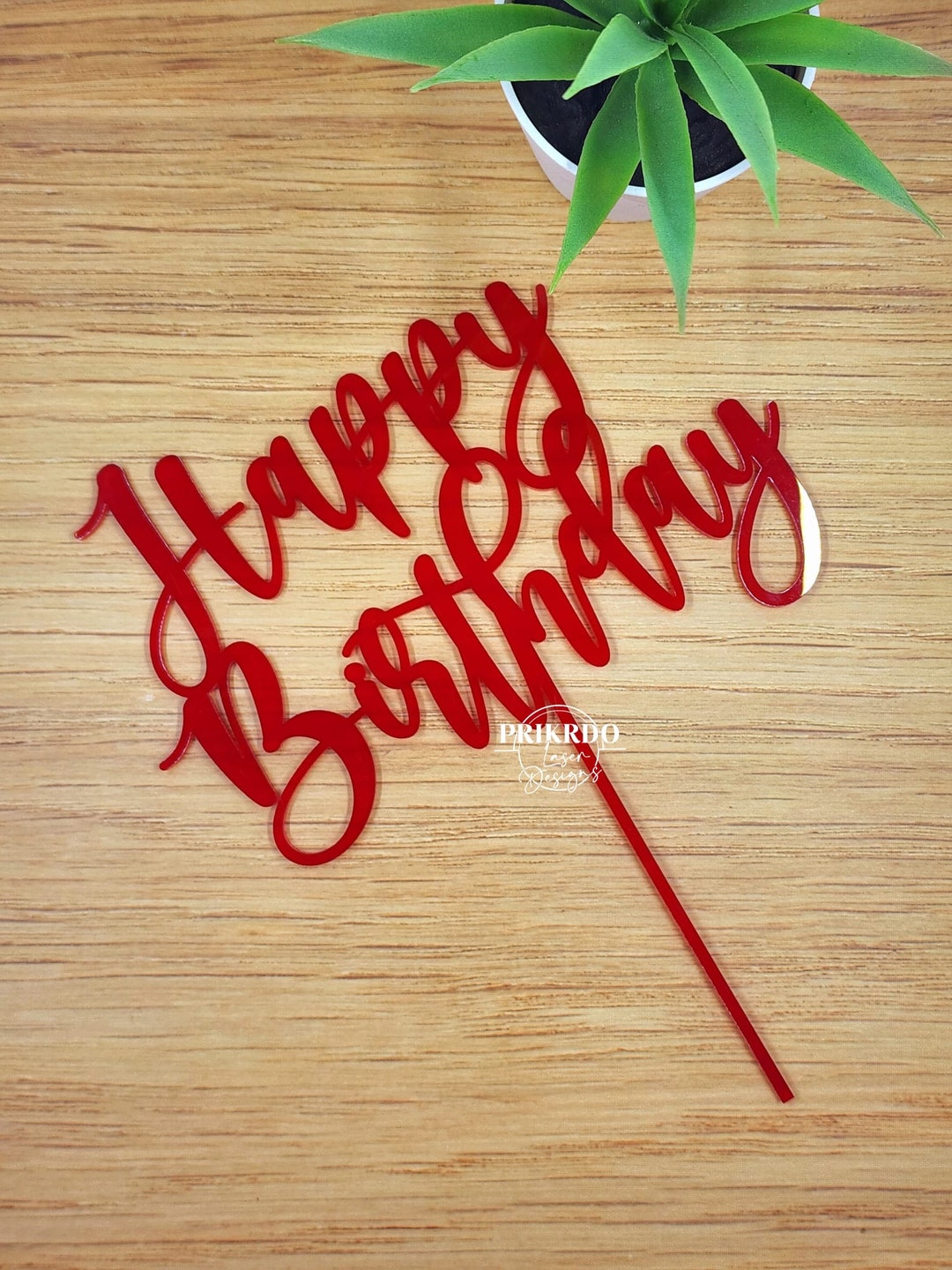 Acrylic Happy Birthday Cake Topper - Etsy