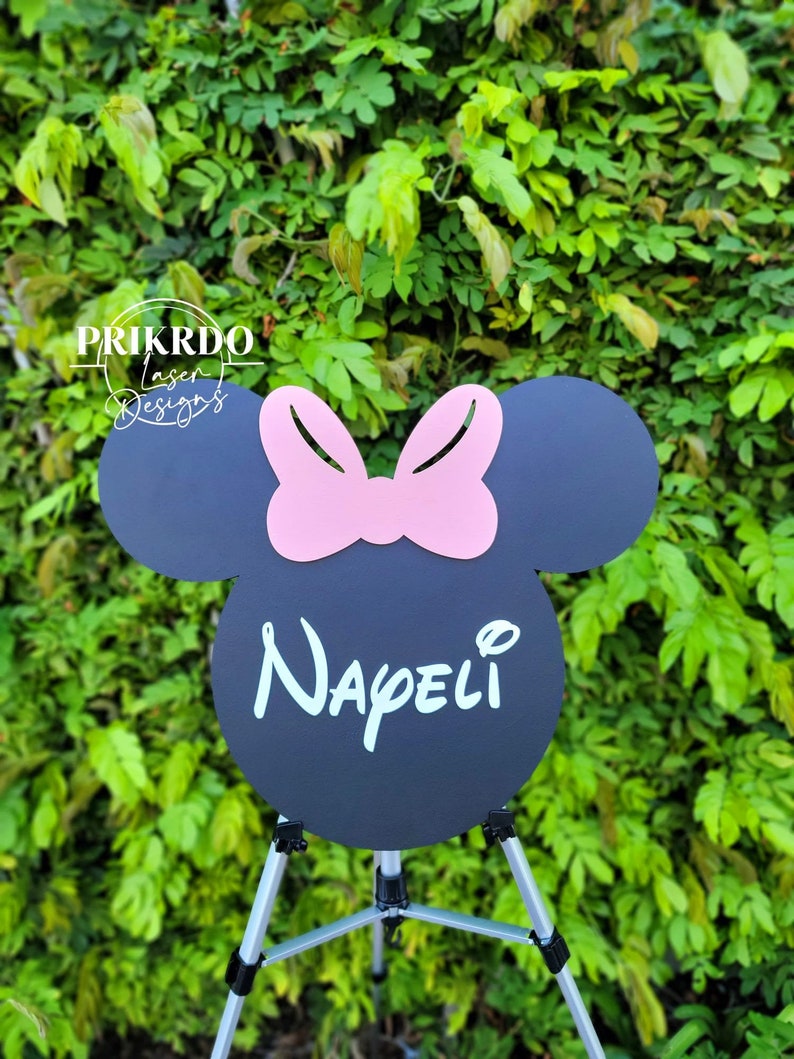 Mickey / Minnie Nursery Sign / Laser Cut / Wood Sign / Backdrop ...