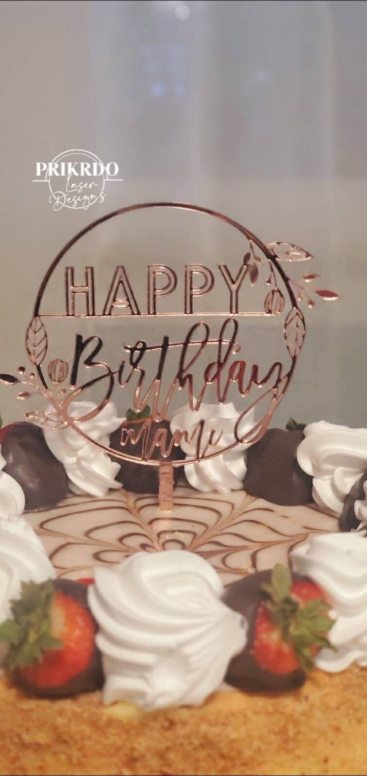 Happy Birthday Cake Topper / Birthday Theme Cake Topper / - Etsy