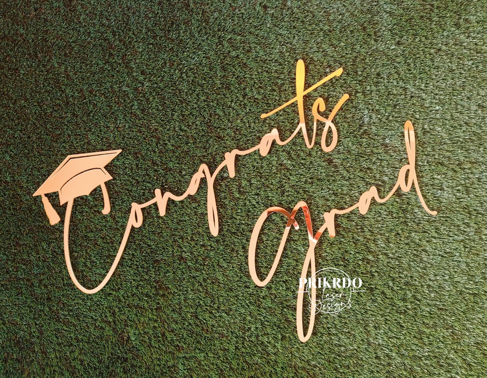 Congrats Grad, Laser Cut Sign, Graduation Backdrop Decoration, Grad ...