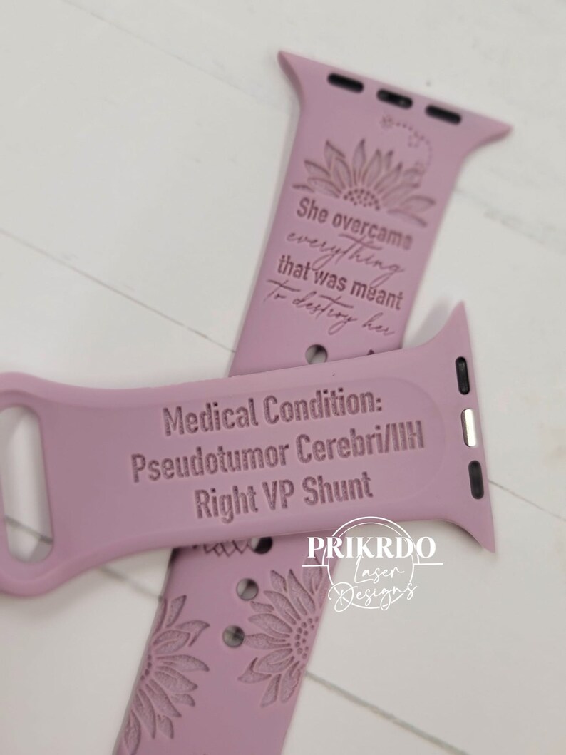 Medical Emergency Personalized Watch Band Engraved Watch Band ...