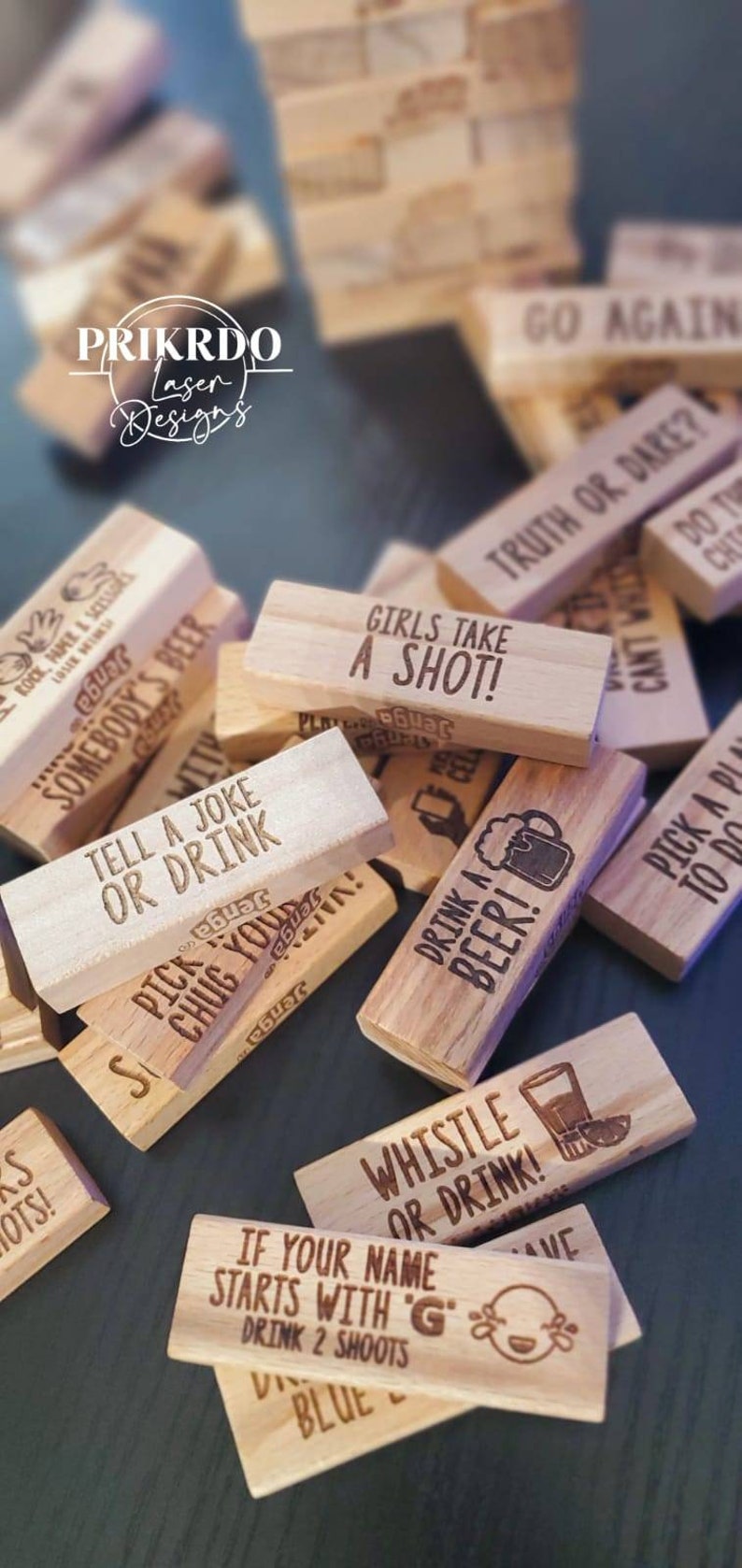 Drunk Tower - Drunk Tipsy Tower - Adult Drinking Game - Etsy