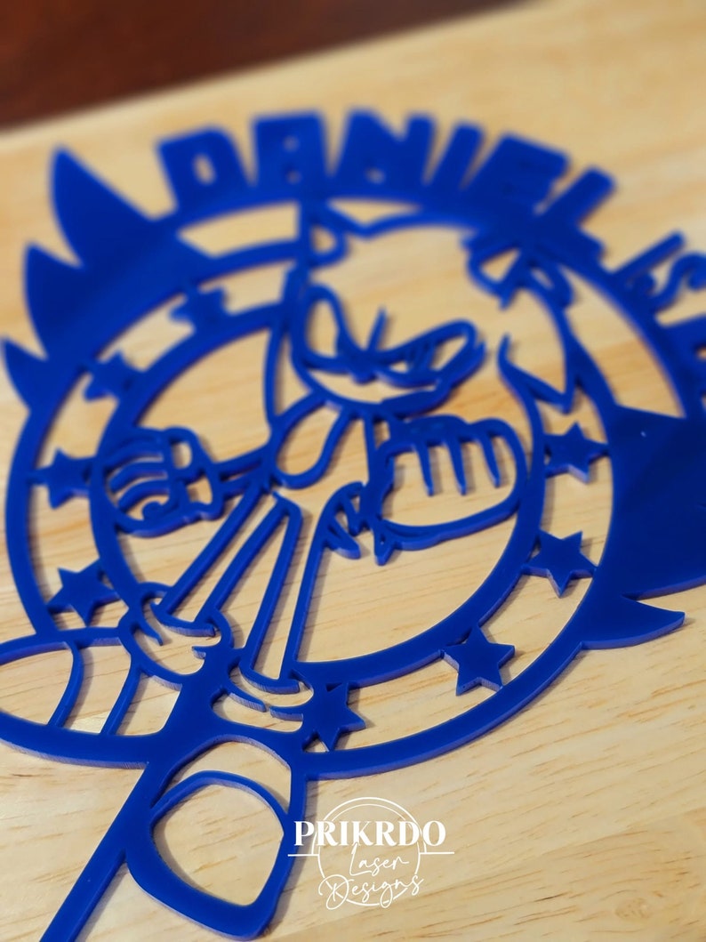 Sonic Cake Topper / Sonic Theme Cake Topper / Acrylic Cake - Etsy