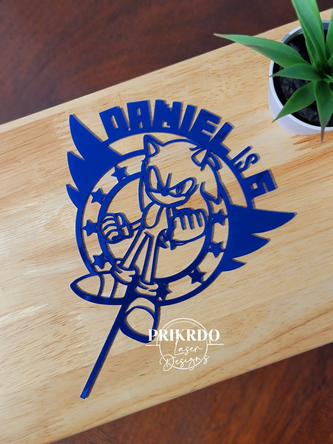 Sonic Cake Topper / Sonic Theme Cake Topper / Acrylic Cake - Etsy
