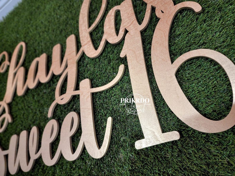 Sweet 16 NAME Laser Cut Sign Sweet Sixteen Backdrop - Etsy