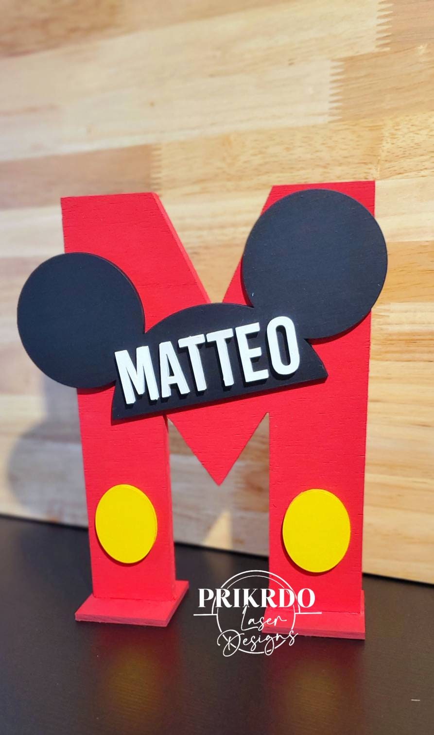 Wood Letter Mickey Inspired Theme - Laser Cut Wood Letter Decoration ...