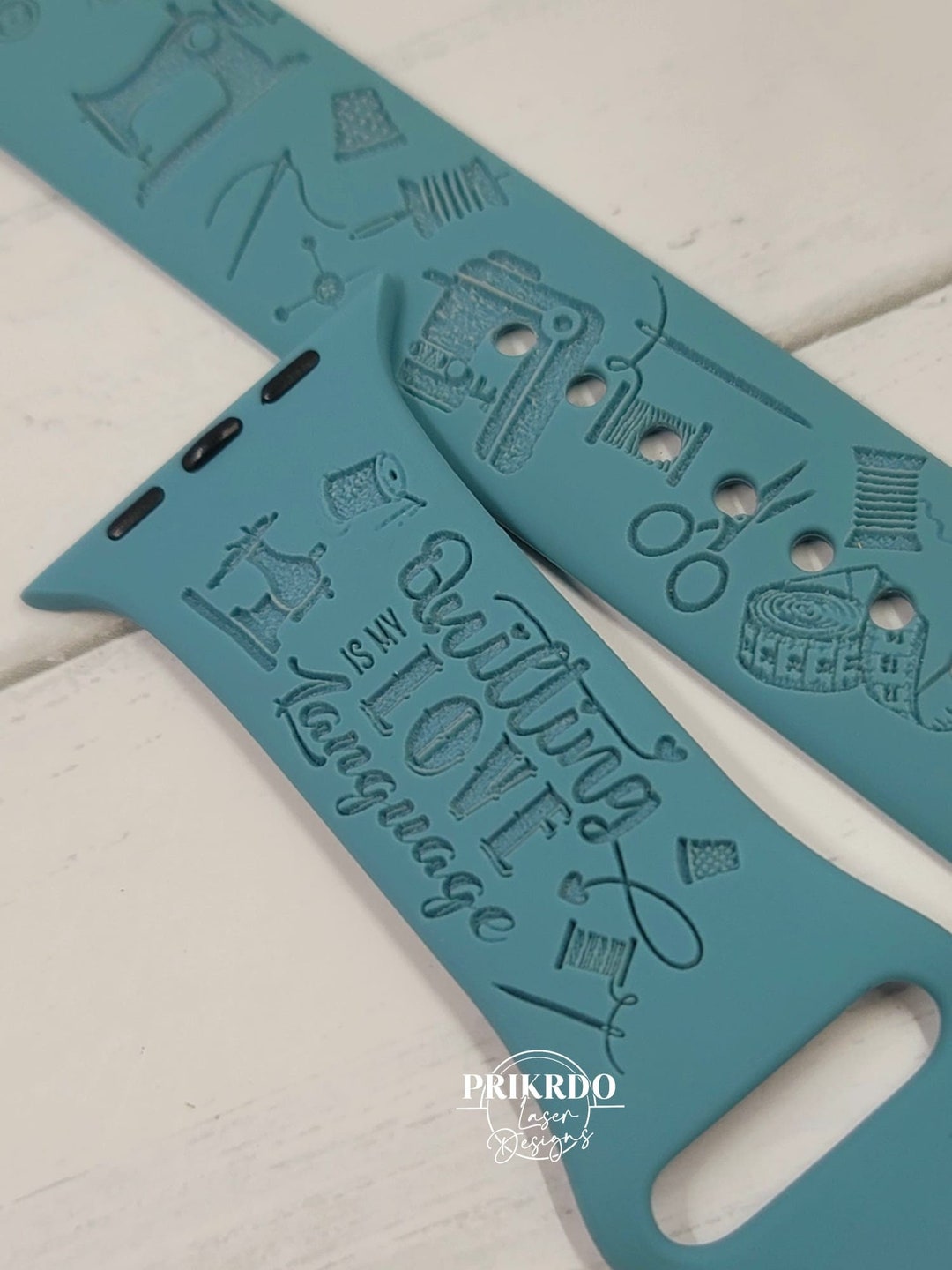Sewing Inspired Engraved Watch Band Compatible for the "a" Smartwatch ...