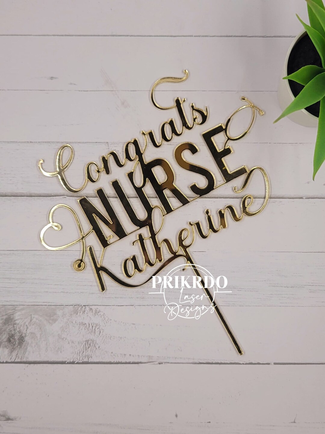 Congrats Nurse Cake Topper / Grad 2023 Theme Cake Topper / Acrylic Cake ...